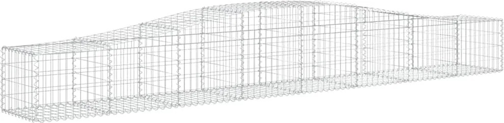 Klenuté gabionové koše 4 ks 400x50x40/60 cm pozinkované železo 3145919