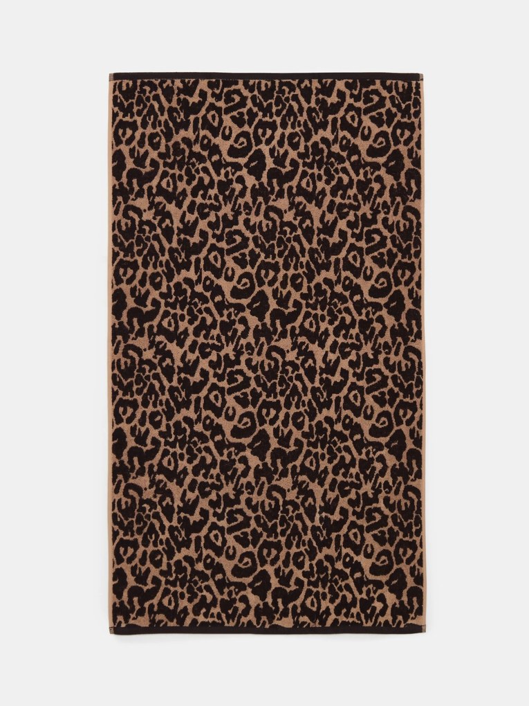 Sinsay - Bavlněný ručník s leopardím vzorem - hnědá