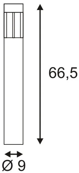 SLV 231455 Slots 65, venkovní sloupek, 6,3W LED 3000K, antracit, výška 66,5cm