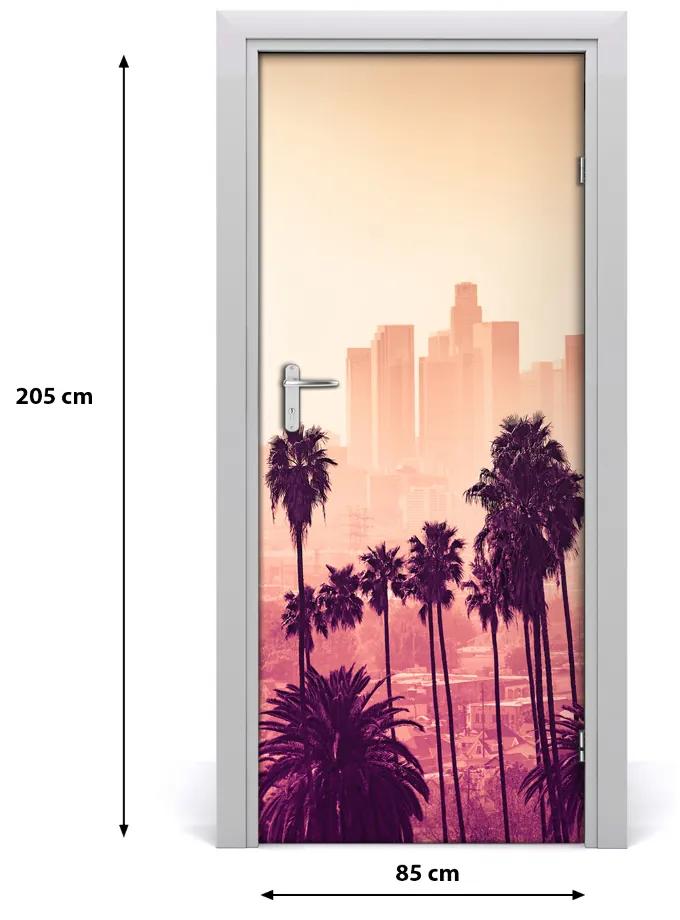 Fototapeta samolepící dveře Los Angeles město 85x205 cm