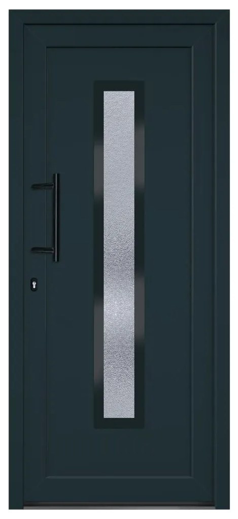 Vchodové dveře antracitové 88 x 200 cm PVC,  3157084