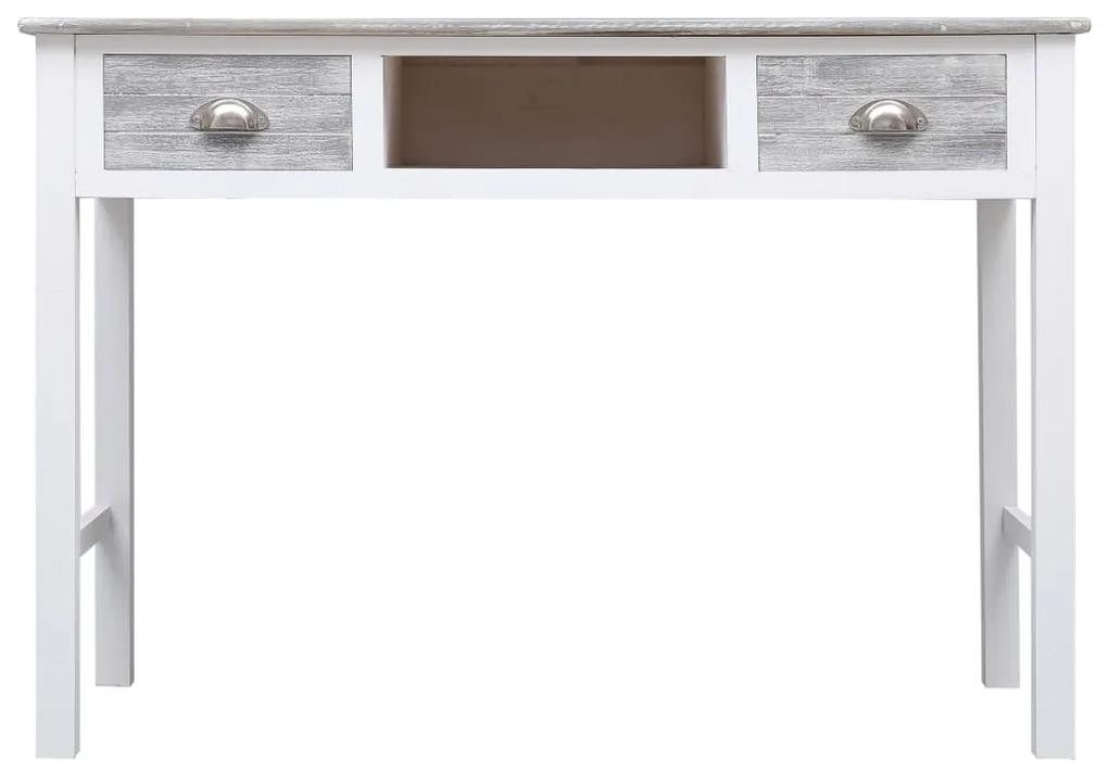 vidaXL Psací stůl šedý 110 x 45 x 76 cm dřevo