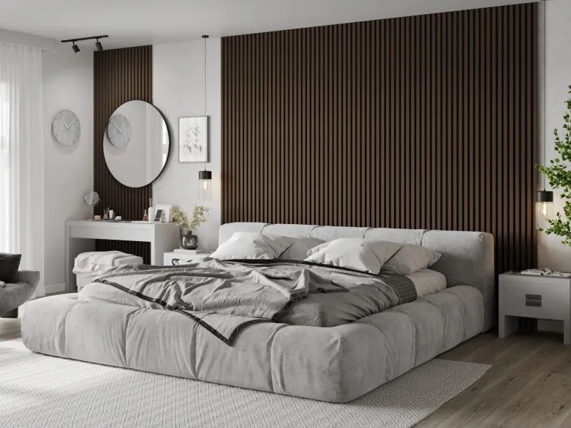 Mexen Lam-B, akustické stěnové lamely 275 × 30 cm, HDF deska 4 mm, technická dýha, ořech palisandrový, S100-275307-3015-021