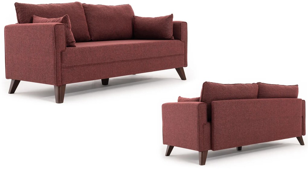 Hanah Home Rozkládací pohovka BELLA bordó 208 cm 825BLC1517
