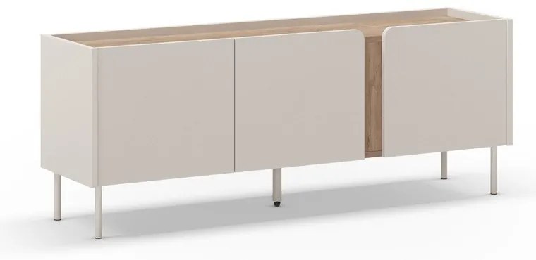 TV stolek v dekoru dubu v krémovo-přírodní barvě 140x53x35 cm Lucile – Marckeric