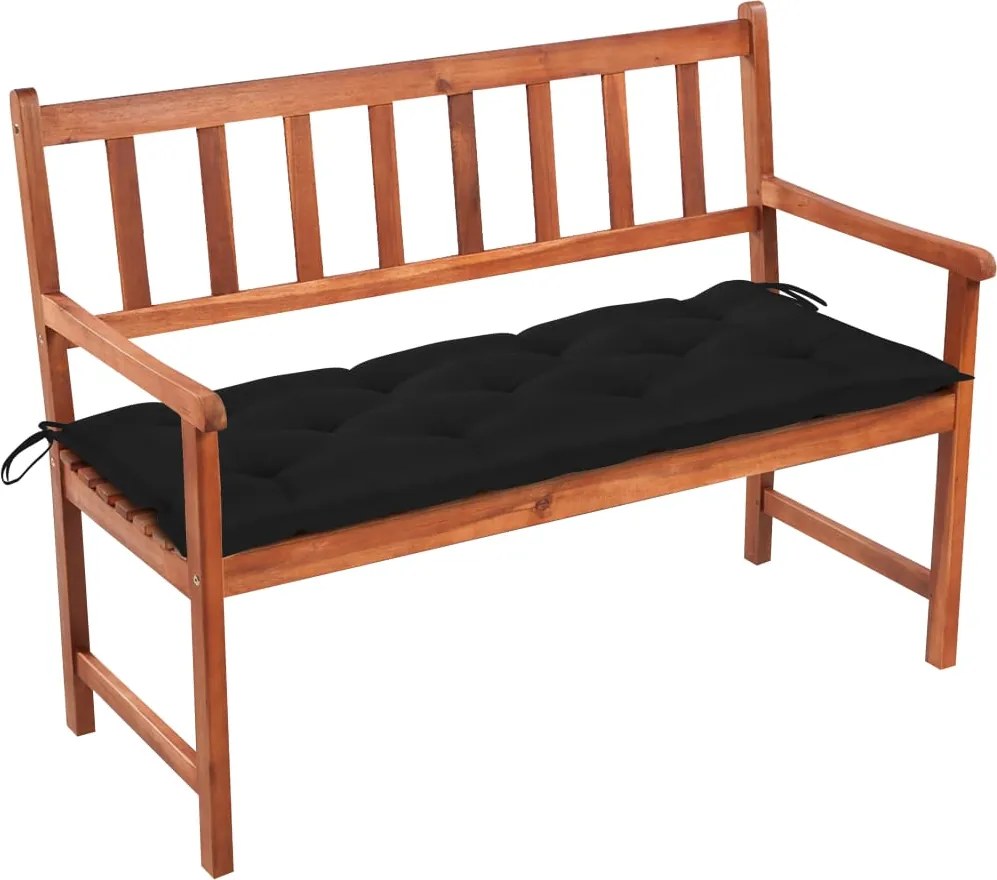 Zahradní lavice s poduškou 120 cm masivní akáciové dřevo 3063790