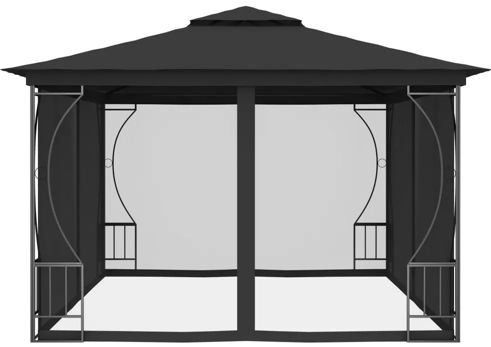 vidaXL Marketos Altán se síťovinou 300 x 400 x 265 cm antracitový