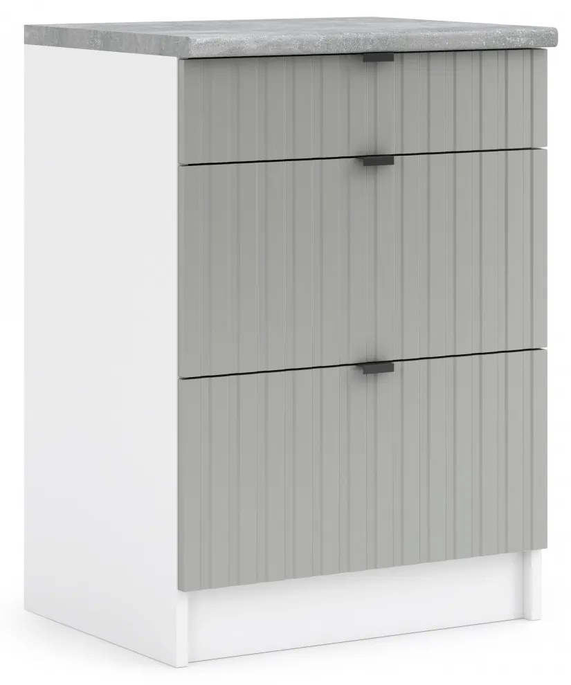 Kuchyňská skříňka spodní 60 cm - LAM SZ60 3SZ - Dvířka CINDY