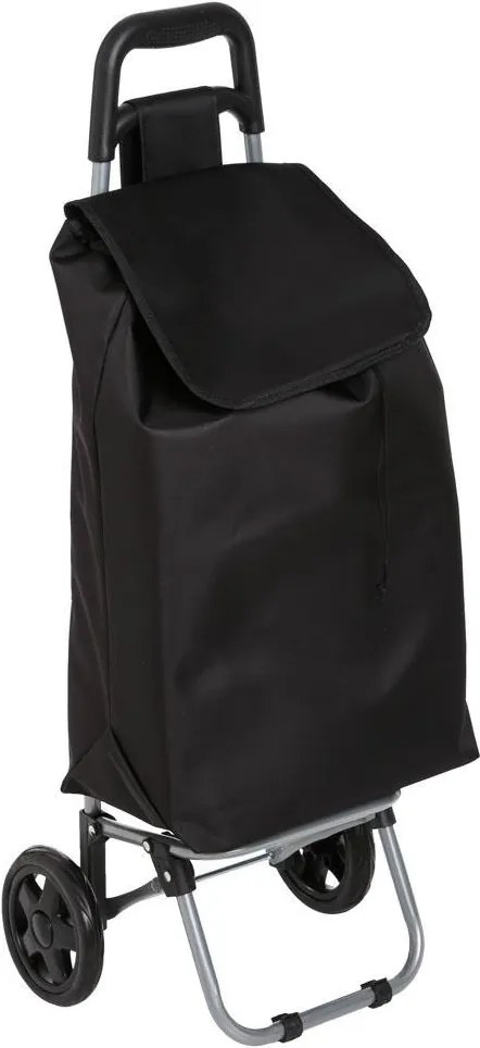 Nákupní taška na kolečkách SHOPPING, nákupní vozík, 40 l, černá barva