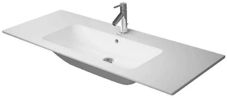 Duravit ME by Starck - Umyvadlo nábytkové 1230x490 mm, s 1 otvorem pro baterii, alpská bílá 2336120000