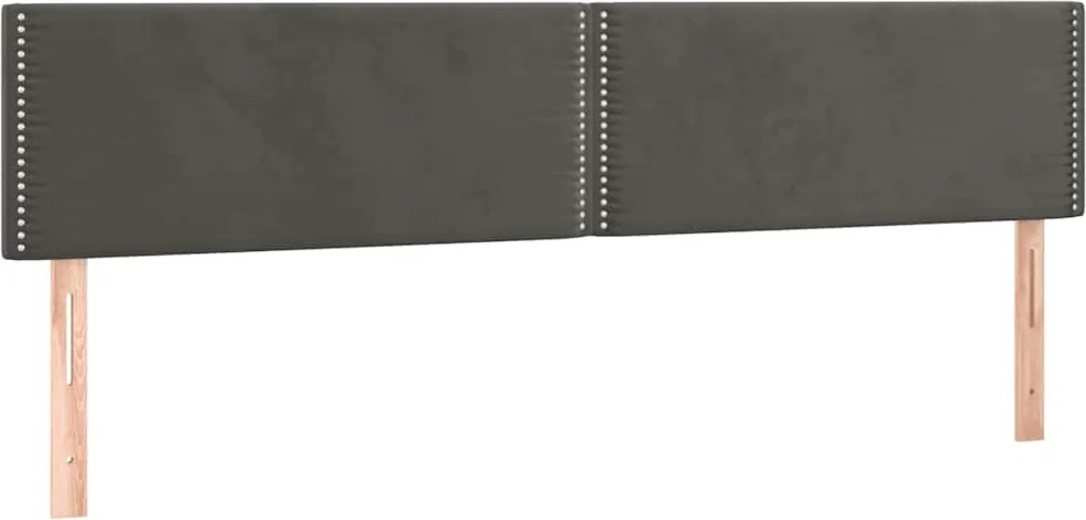 Box spring postel s matrací tmavě šedá 200x200 cm samet 3127452