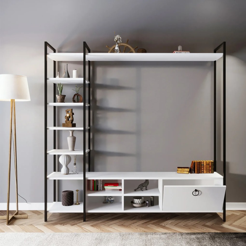 Kalune design Obývací stěna MAT bílá 285LCV1138