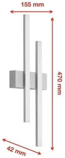 Telefunken - LED Venkovní nástěnné svítidlo 2xLED/4W/230V IP44 stříbrná