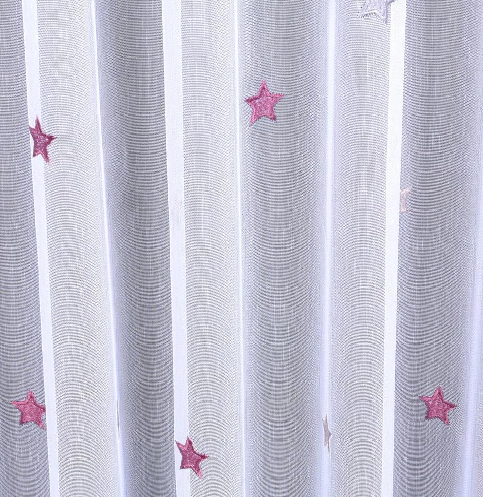 Záclona markizeta, Hvězdičky, bordové 160 cm