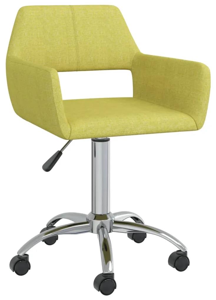 330313 vidaXL Otočná kancelářská židle zelená textil
