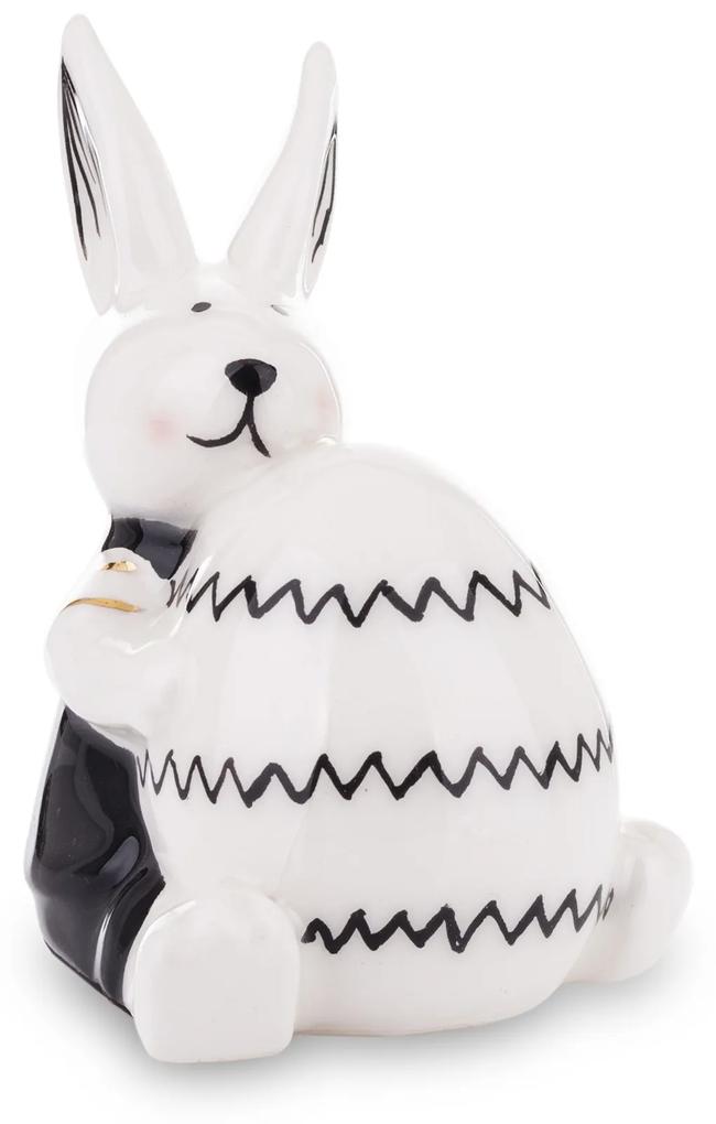 Dekorace figurka králík s vajíčkem 144636