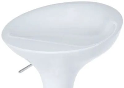 Autronic Barová židle Barová židle, bílý plast, chromová podnož, výškově nastavitelná (AUB-9002 WT)