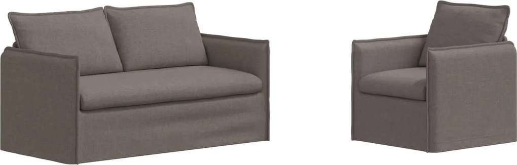 Set pohovek 2 ks Taupe Textil 3407571