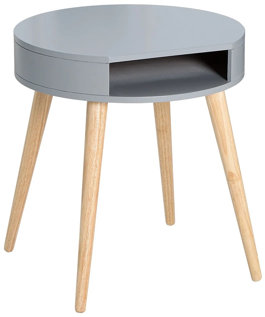 Moebel Living Šedý noční stolek Disk 45 cm