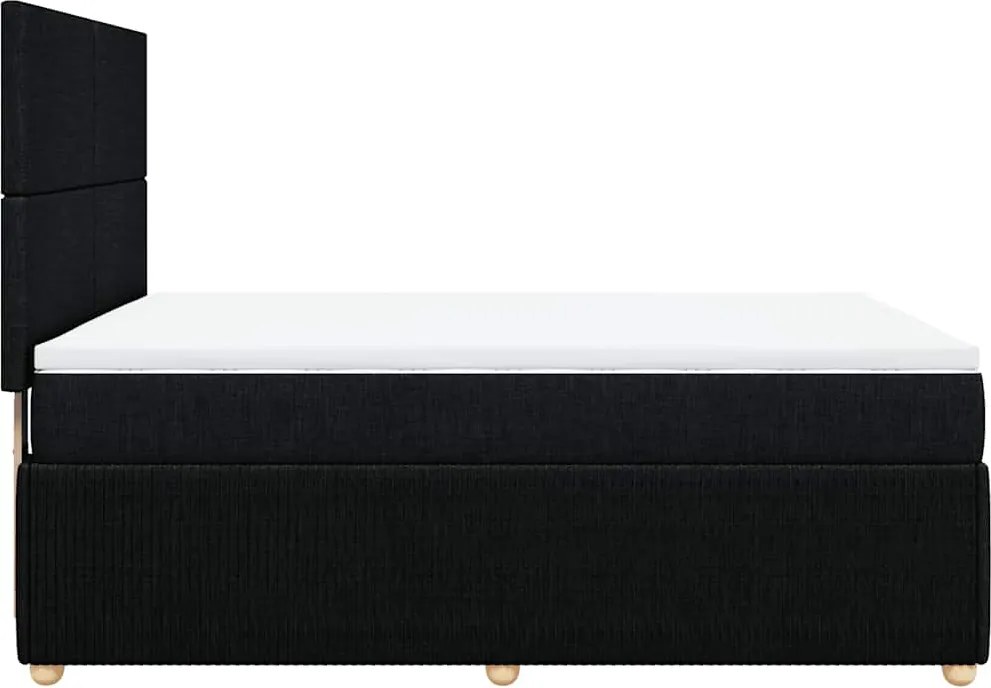 Box spring postel s matrací černá 140 x 190 cm textil 3294346