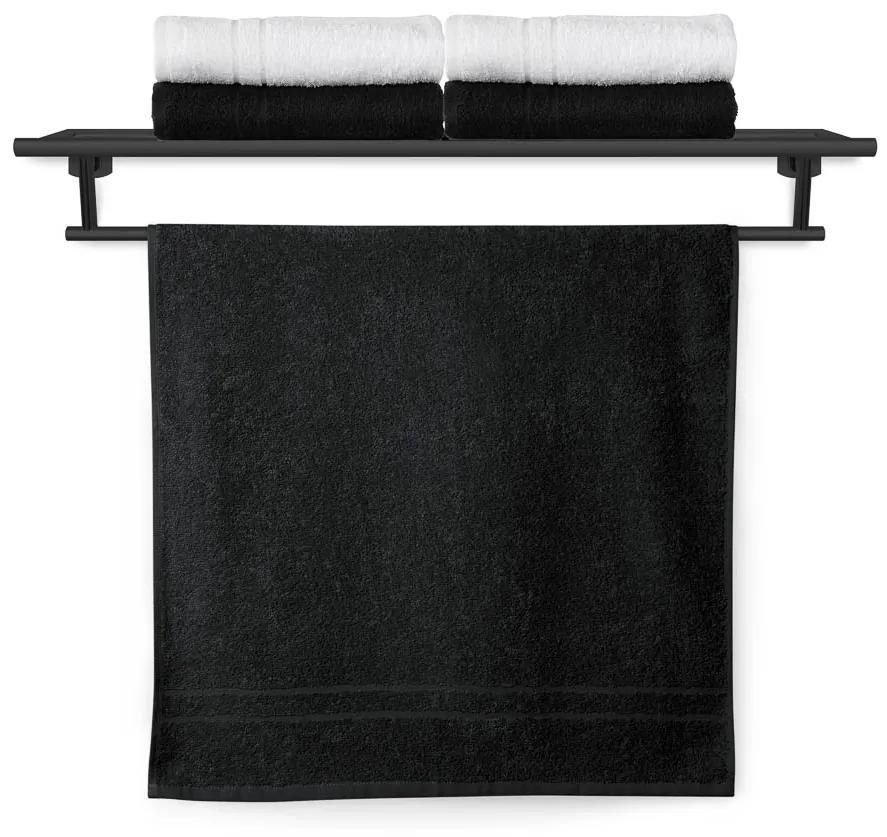 Veba ručník rujana - černá 50x100