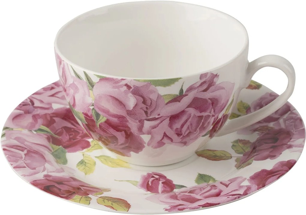 Porcelánový šálek s podšálkem Southbourne Rose