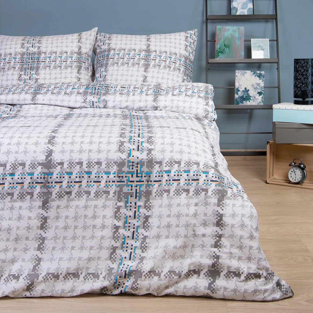 BAVLNĚNÉ POVLEČENÍ COTTONLOVE 200X220 CM, 2KS 70X80 CM VZOROVANÉ