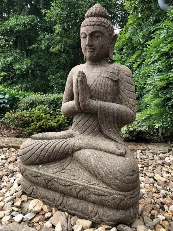 Budha sedící tesaný 80 cm