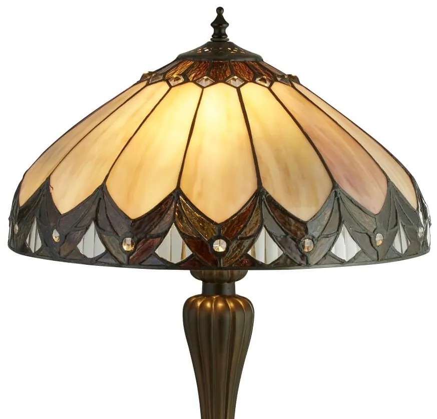 Vitrážová stolní lampa Tiffany PEARL