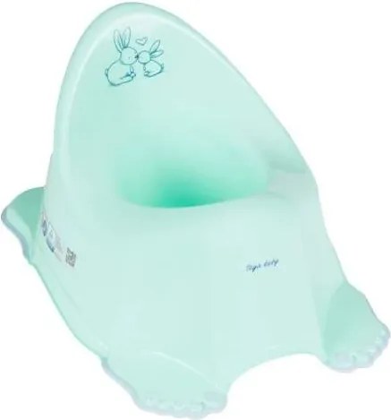 Hrající dětský nočník protiskluzový Bunny mátový