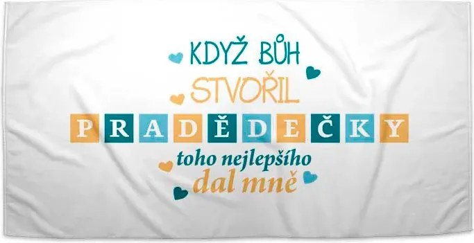 Sablio Ručník Když Bůh stvořil pradědečky - 70x140 cm