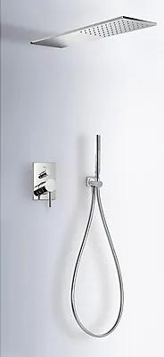 TRES - Podomítkový jednopákový sprchový set MAXs uzávěrem a regulací průtoku. Včetně podomítkového tělesa Nástěnné sprchov 06251601
