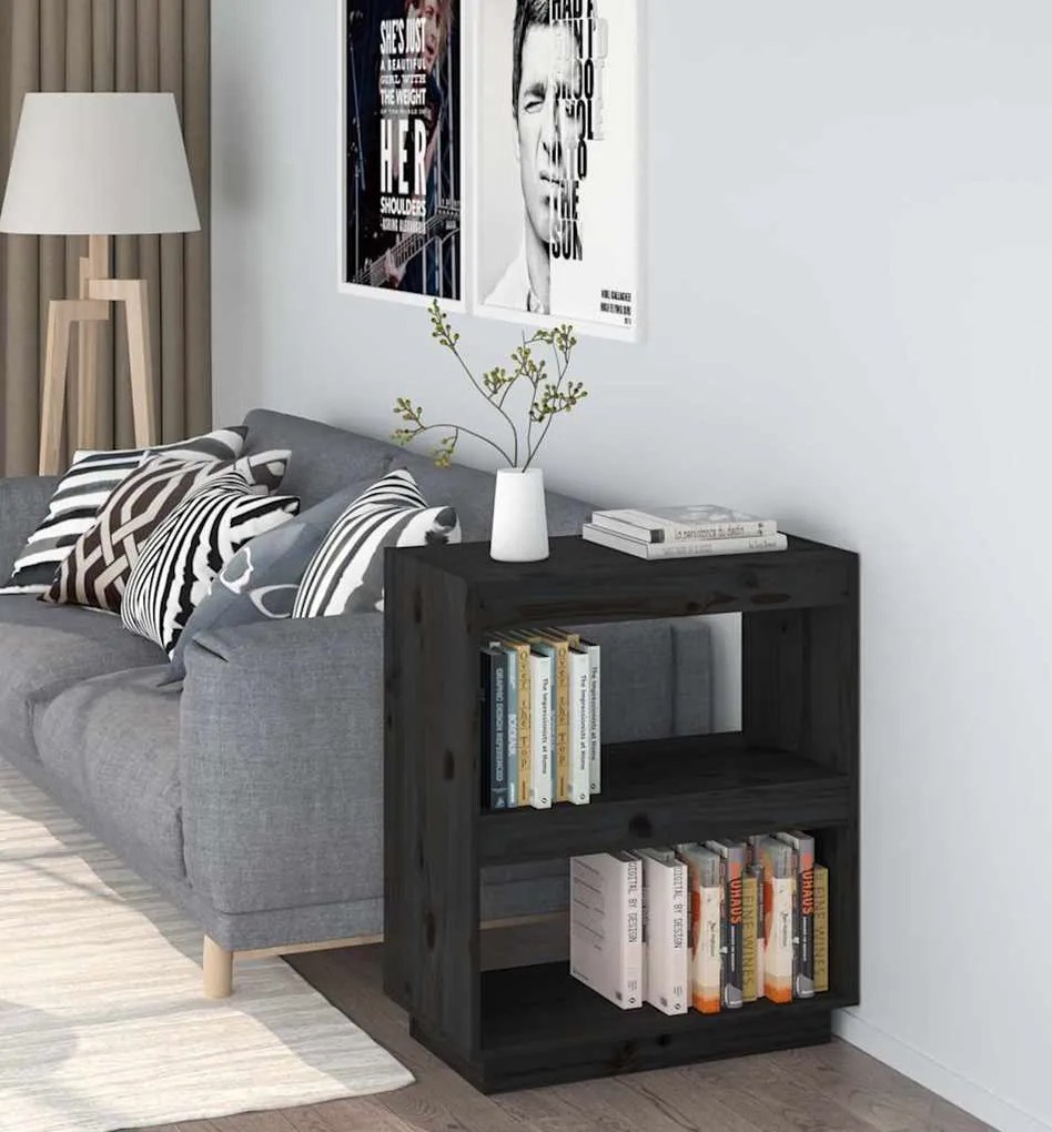 vidaXL Knihovna 60 x 35 x 71 cm masivní dřevo borovice [810861] Barva: Šedá