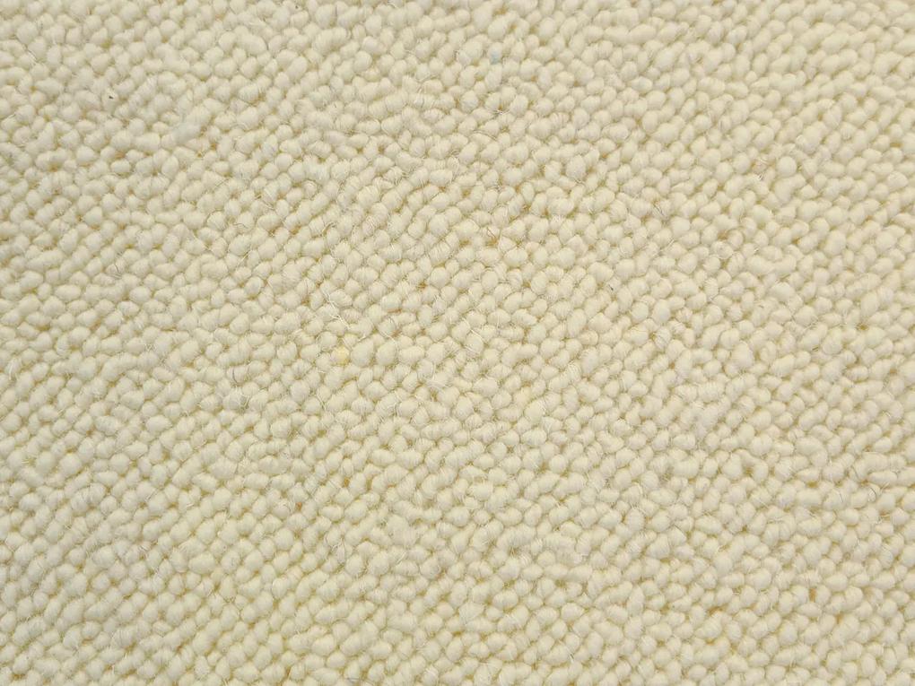 Vlněný koberec Natural Wool 8290 - metráž, krémový doprava zdarma po celé ČR Šíře role: 5 m