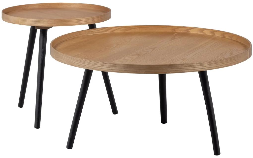 Hoorns Hnědý jasanový konferenční stolek Mireli 45 cm
