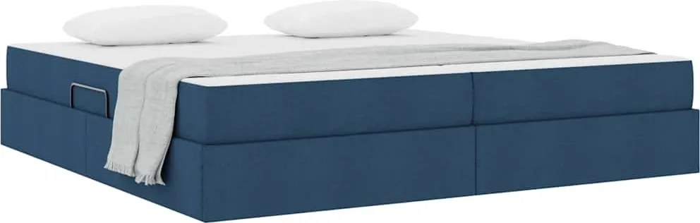 Postel s úložným prostorem a matrací Modrá 200 x 200 cm 3399687