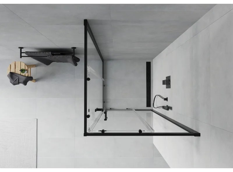 Mexen RIO - Čtvercový sprchový kout 90x90 cm, černá, 860-090-090-70-00