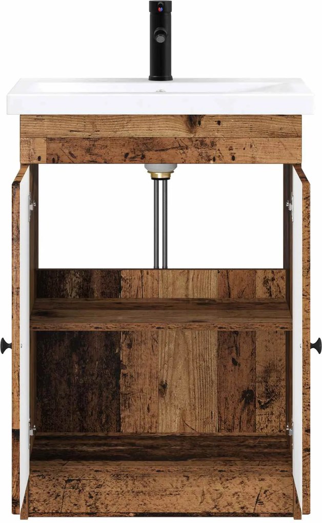 Sada koupelnového nábytku Staré dřevo 56 x 37,5 x 81 cm 3404172