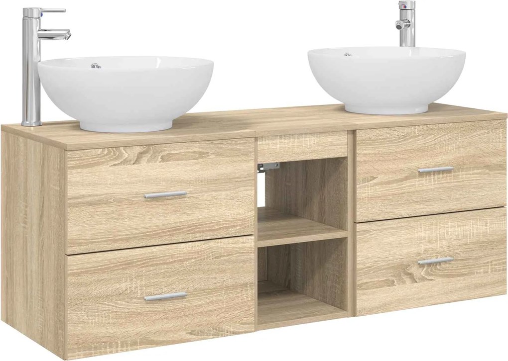 Sada koupelnového nábytku 3 ks Dub sonoma 49,5 x 44,5 x 65 cm 3405901