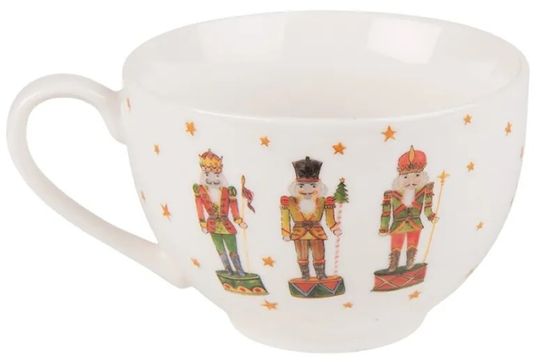 Porcelánový šálek s podšálkem s Louskáčky Happy Little Christmas – 12x9x6 cm