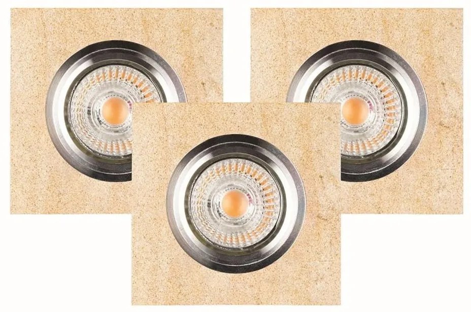 Spot-Light 2515339-SADA 3x LED Podhledové svítidlo VITAR 1xGU10/5W/230V pískovec