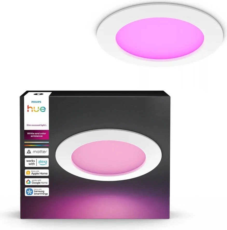 Philips -LED RGBW Stmívat. koup. podhledové svítidlo Hue SLIM LED/12W/230V IP44