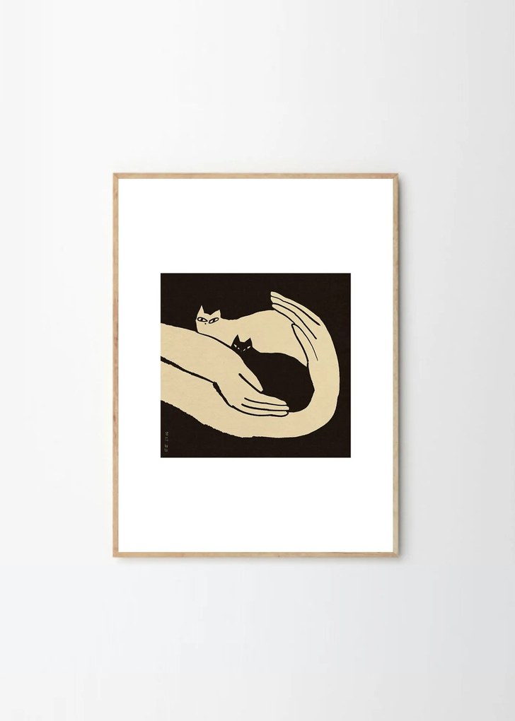 THE POSTER CLUB Autorský plakát Kittens by Enikő Katalin Eged 40x50 cm, černá barva, papír