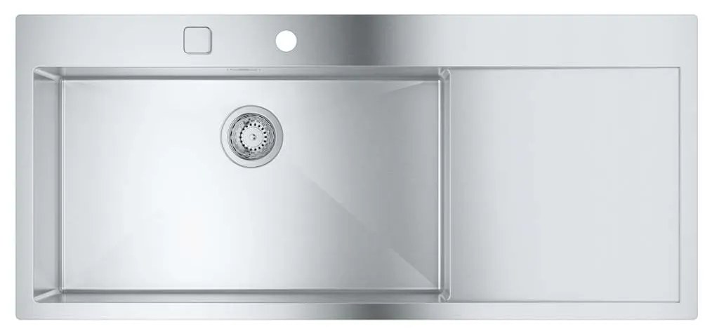 Grohe - Dřez K1000 s automatickým odtokem, 116x52 cm, kartáčovaná nerez 31581SD1