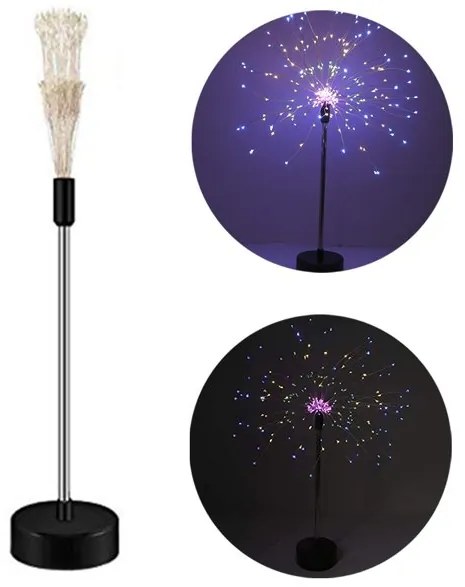 LED dekorativní světlo Firework lamp, ohňostrojový stromeček, 48cm Barva: Zelená