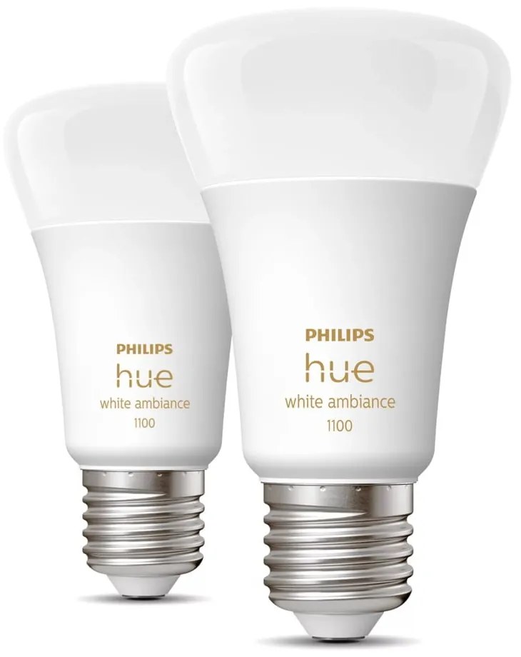 LED smart žárovky v sadě 2 ks E27, 11 W White ambiance – Philips Hue