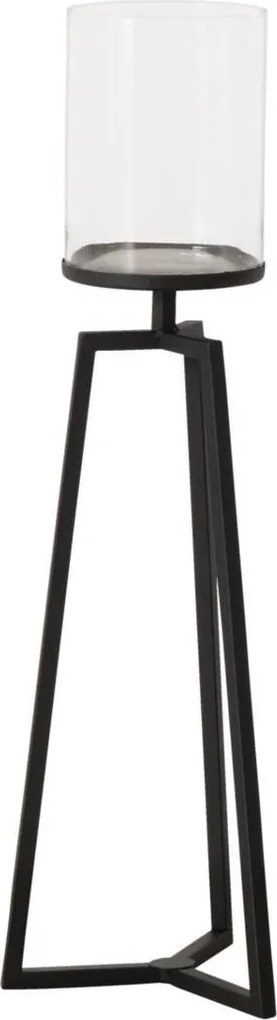 Skleněné svícny na kovovém podstavci Cosa, 75 - 95 cm