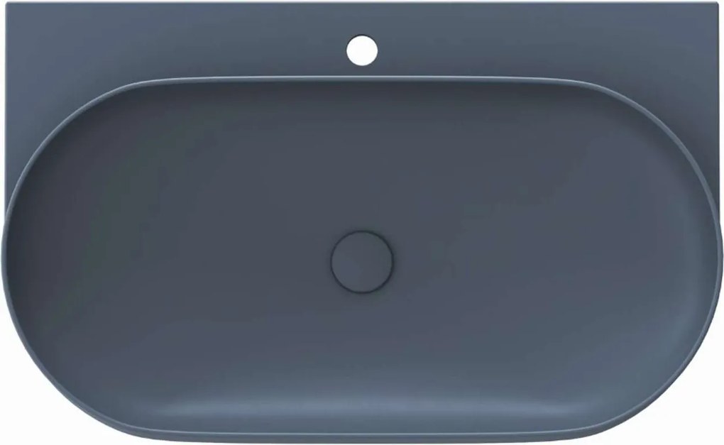 Ravak Yard - Umyvadlo 81x50 cm, bez přepadu, otvor pro baterii, Deepsea Blue XJX07280000