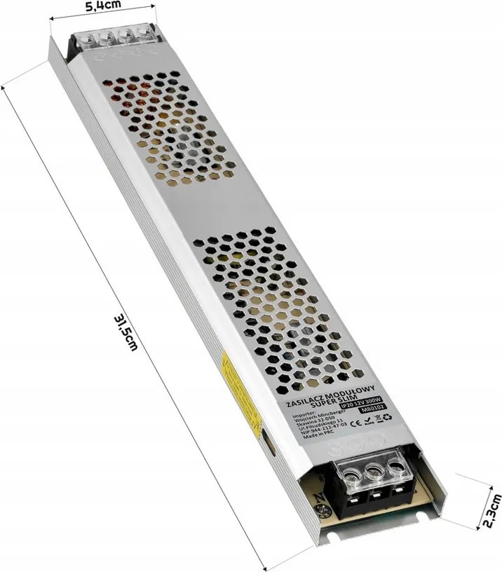 BERGE Tenký LED zdroj 12V - 300W - 25A - IP20