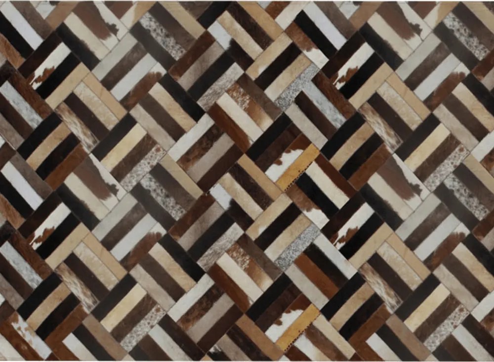 Luxusní koberec, pravá kůže, 70x140, KŮŽE TYP 2